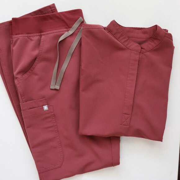 Figs | Tops | Figs Dark Cherry Limited Color Scrub Set Xs Rafaela Top ...